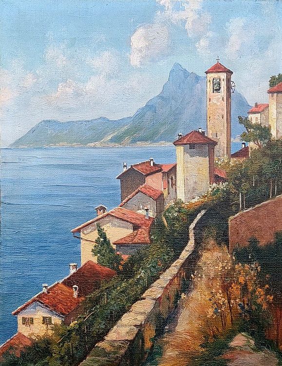 Gandria - petit tableau - signature illisible (Gebraucht) in Montmelon für CHF 150 – mit ...