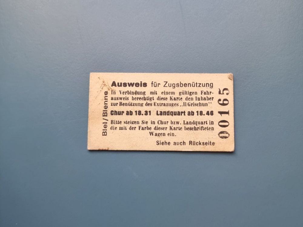 Ausweis für Zugbenützung Chur- Landquart (Gebraucht) in Birrwil für CHF ...