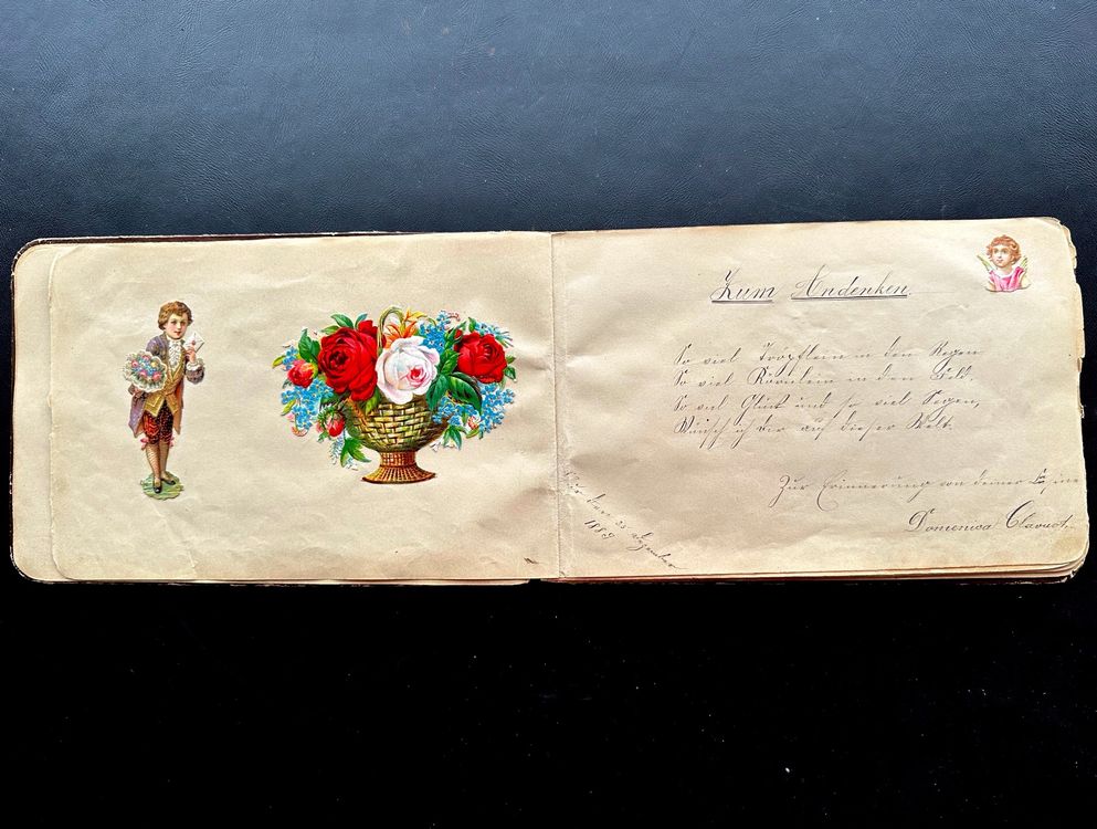 Poesiealbum von ca. ab 1890 mit wunderbaren Oblaten | Kaufen auf Ricardo