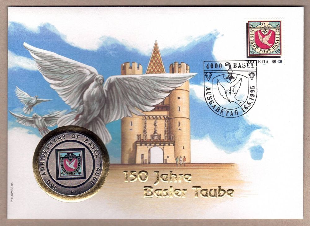 Münzbrief 150 Jahre Basler Taube 1995 (Gebraucht) in Kreuzlingen für CHF 7 – mit Lieferung auf ...