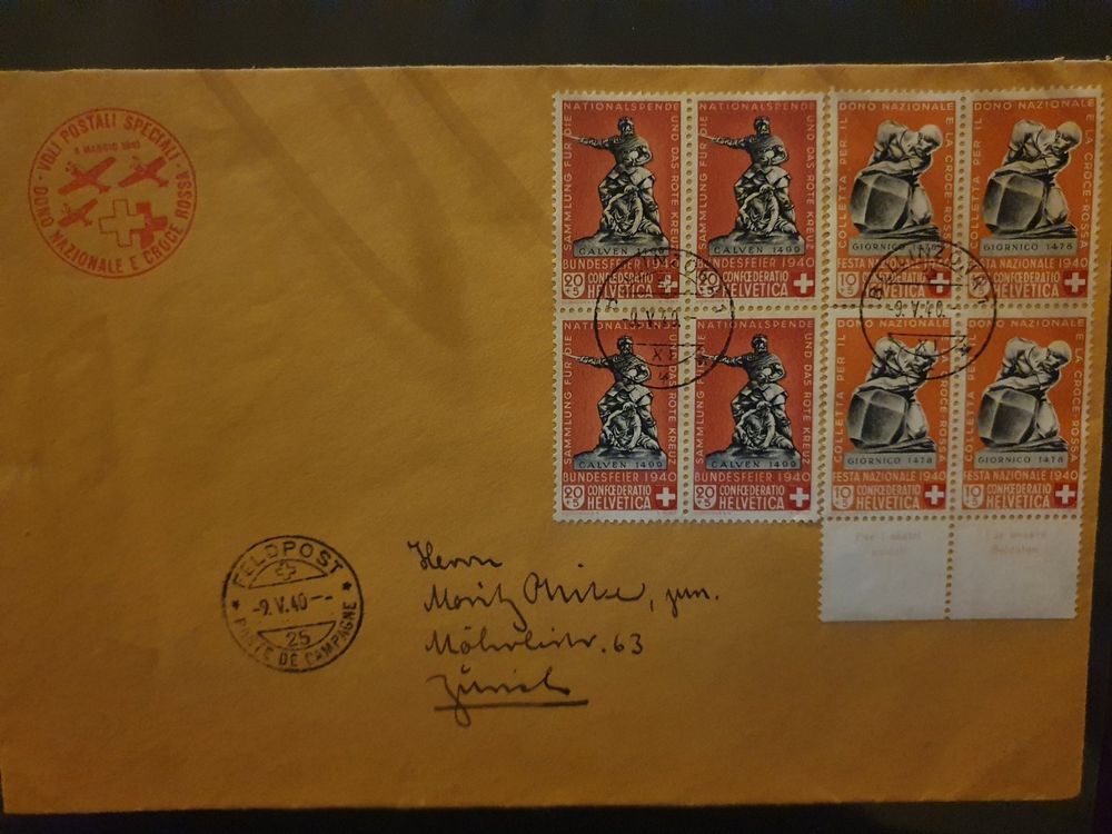 Feldpostbrief nach Zürich, Voli postali speziali | Kaufen auf Ricardo