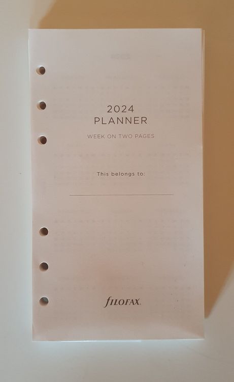 Filofax Kalender 2024 - 1 Woche auf zwei Seiten (für A6) (Neu (gemäss ...
