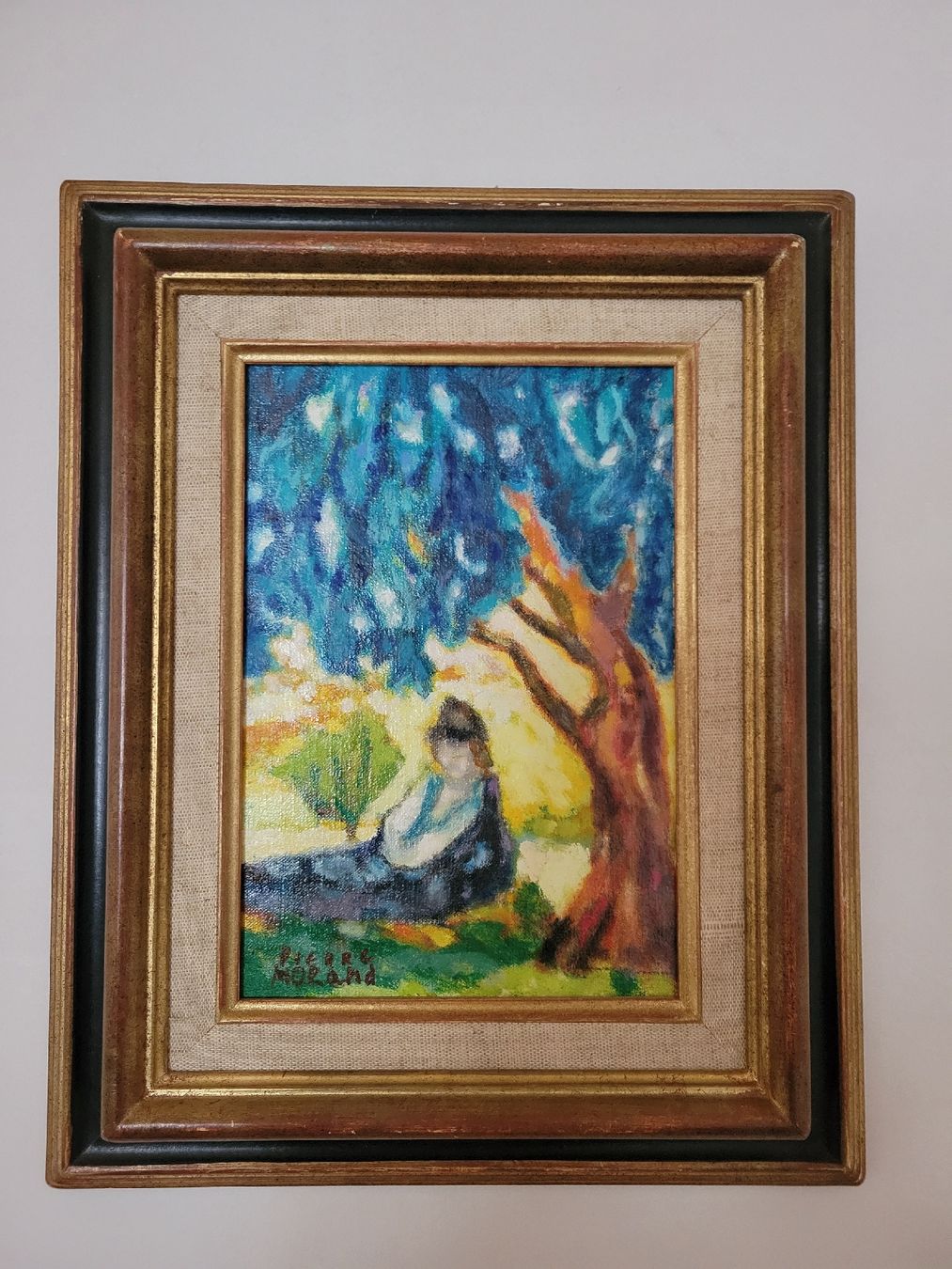 Pierre Morand –« À l’ombre de l’olivier » – Huile sur toile (D'occasion ...