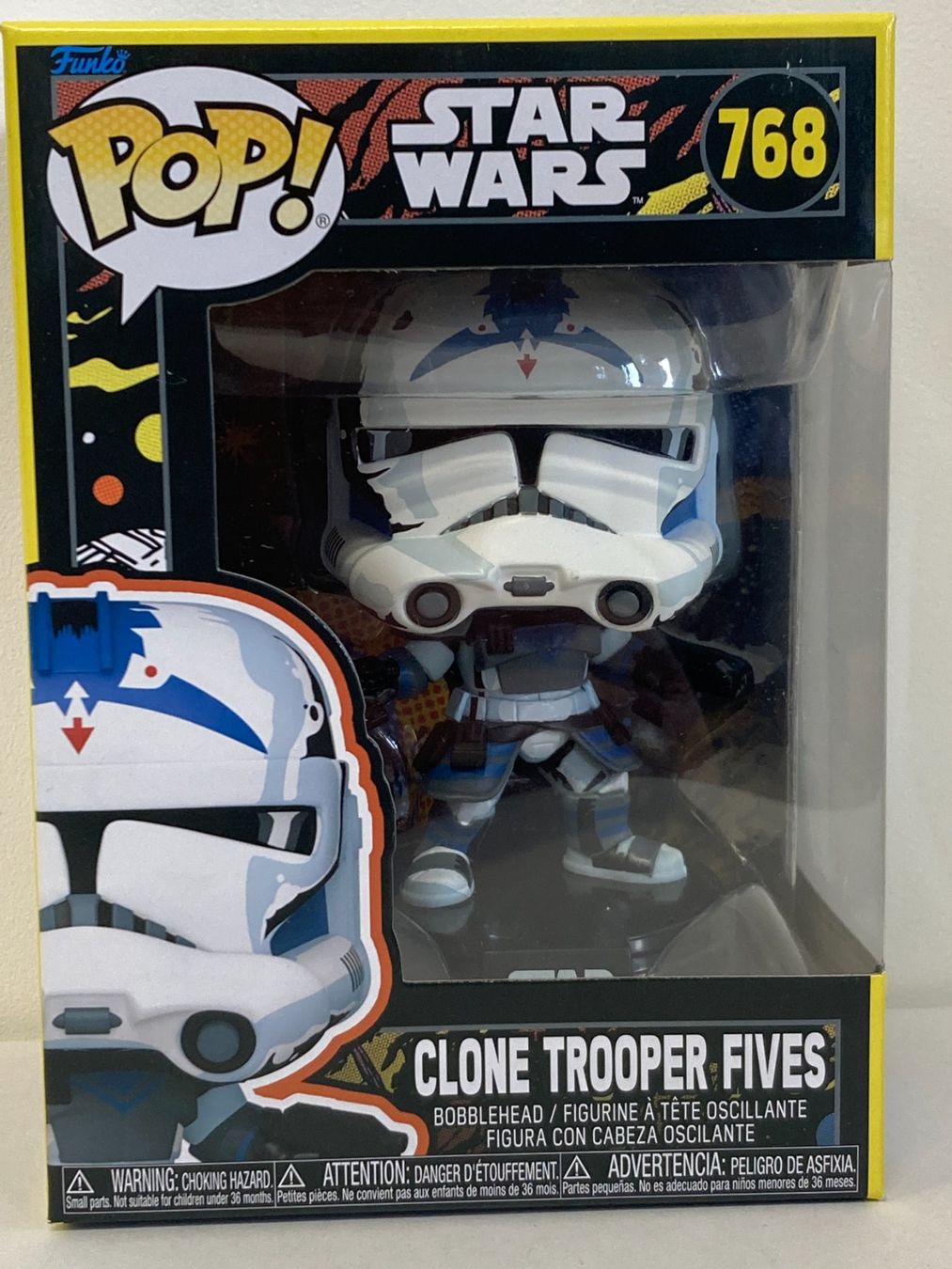 FUNKO POP! STAR WARS 768 CLONE TROOPER FIVES BOBBLEHEAD new (Nuovo e ...