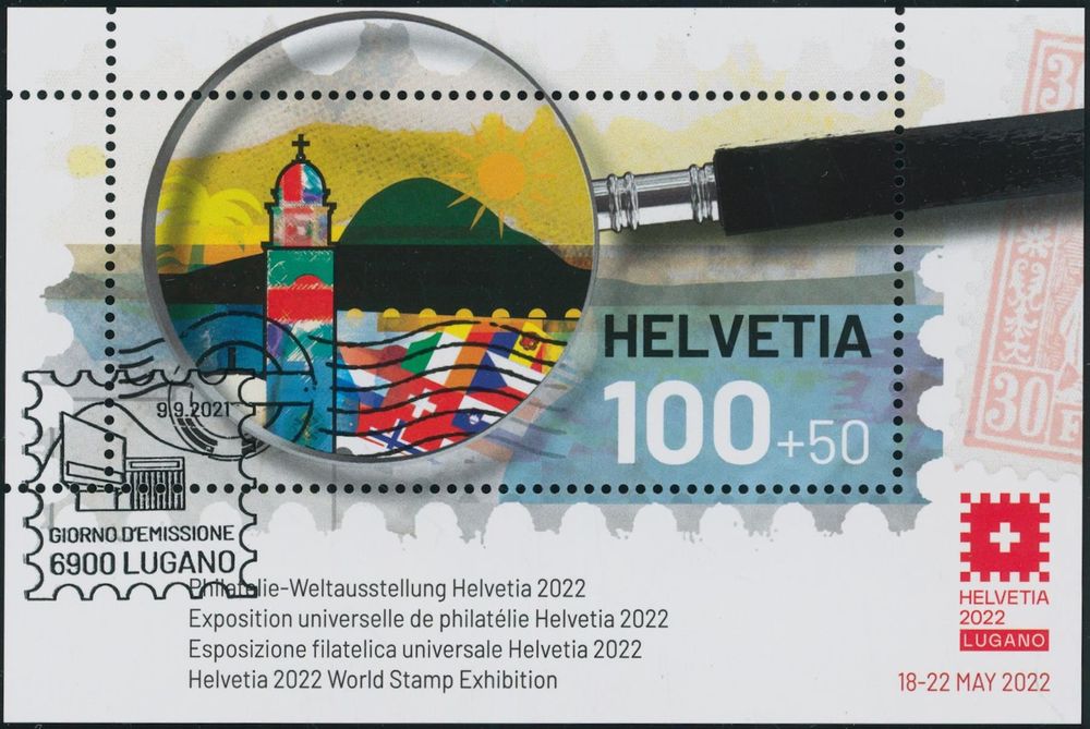 2021 - Helvetia - Block - ET (Gebraucht) in Schindellegi für CHF 3 – mit Lieferung auf Ricardo ...