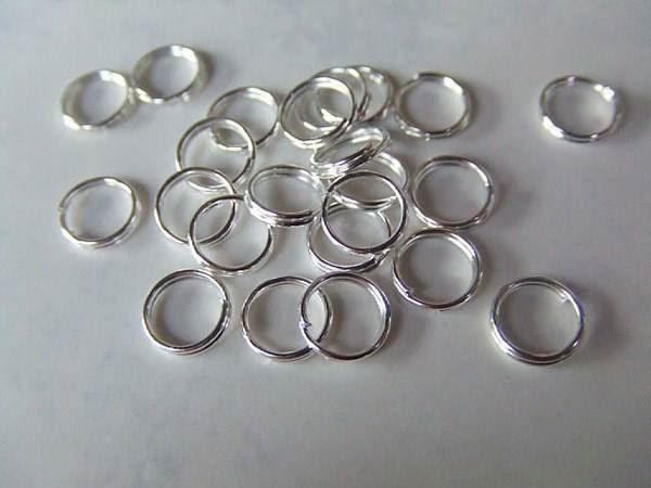 50 Ringli (doppelt) versilbert 6mm (Neu (gemäss Beschreibung)) in ...