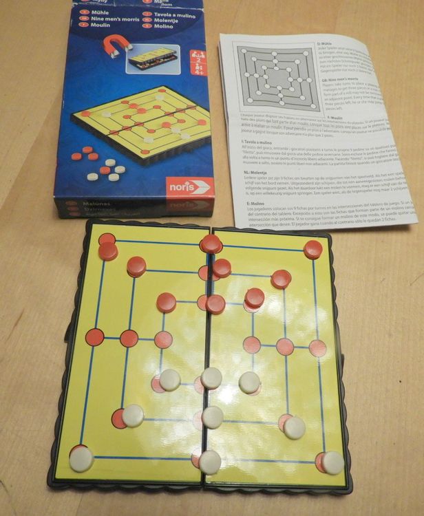 MÜHLE SPIEL,NORIS, MAGNETISCH, 14,5X8,5X2 CM TOP ZUSTAND (Gebraucht) in ...