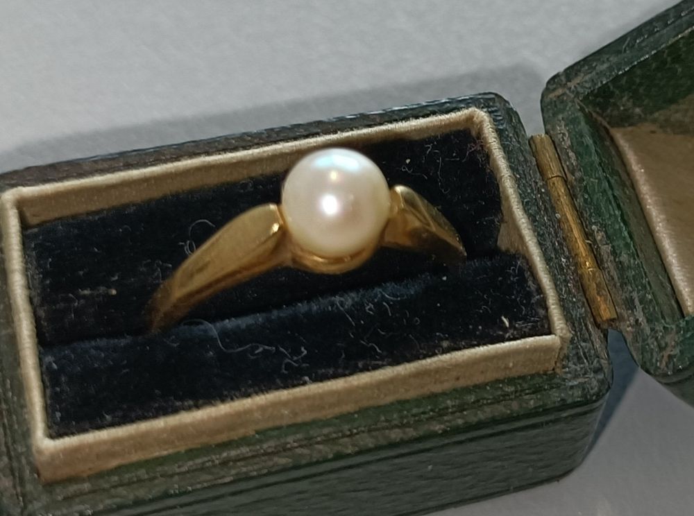 Gelbgold Ring 750 mit Perle | Kaufen auf Ricardo