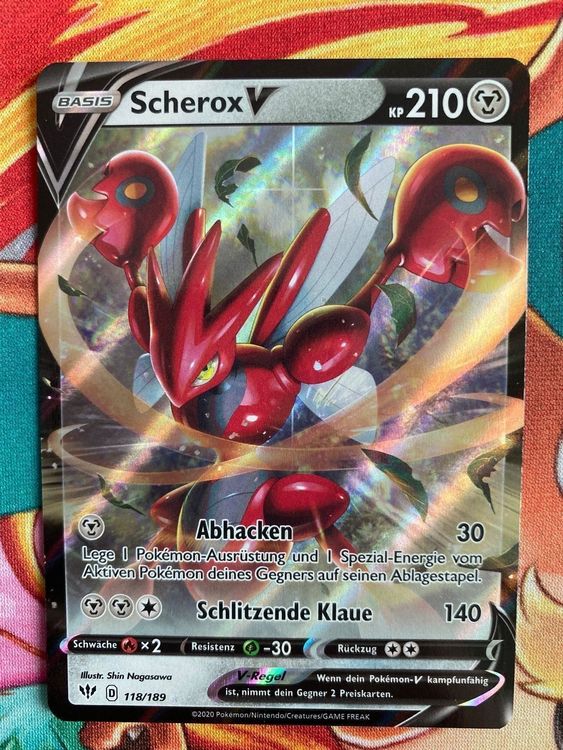 Pokemonkarte Scherox V 118/189 (Neu (gemäss Beschreibung)) in Stadel ...