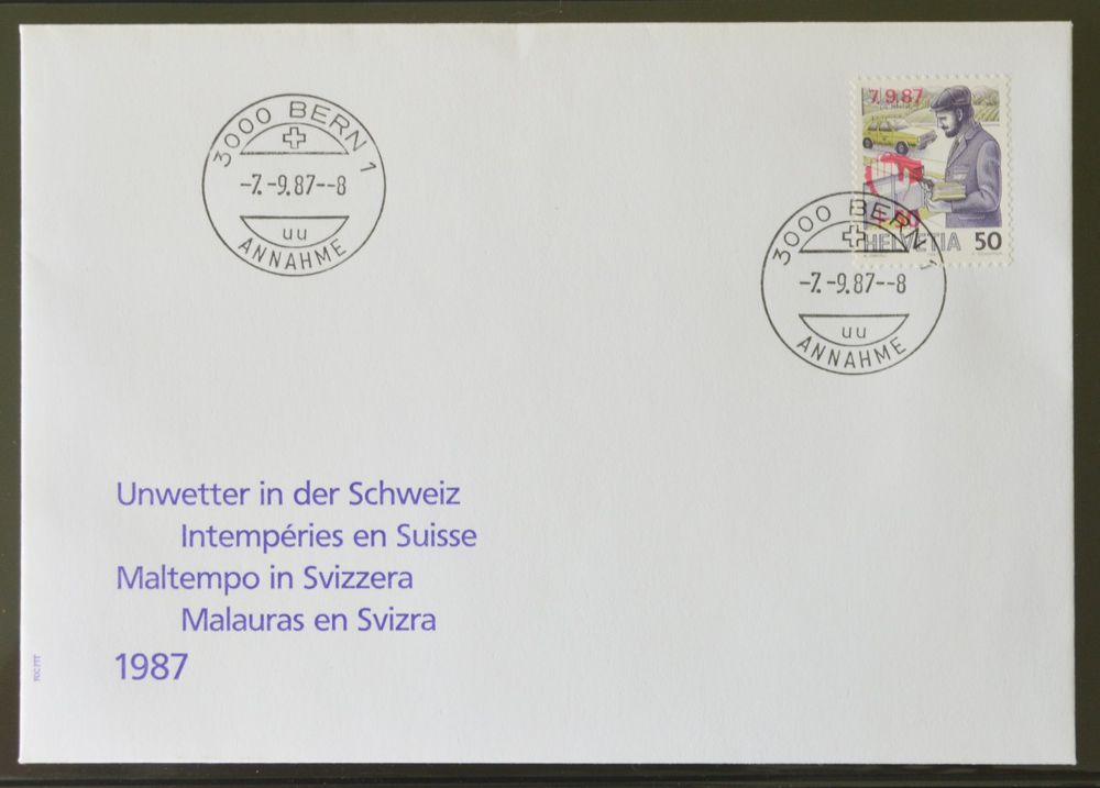 FDC Unwetter Schweiz 1987 | Kaufen auf Ricardo