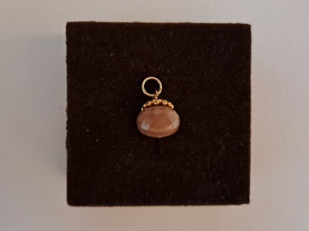 Anhänger, echter Stein, Silber rosévergoldet von Olga Ribler | Kaufen ...