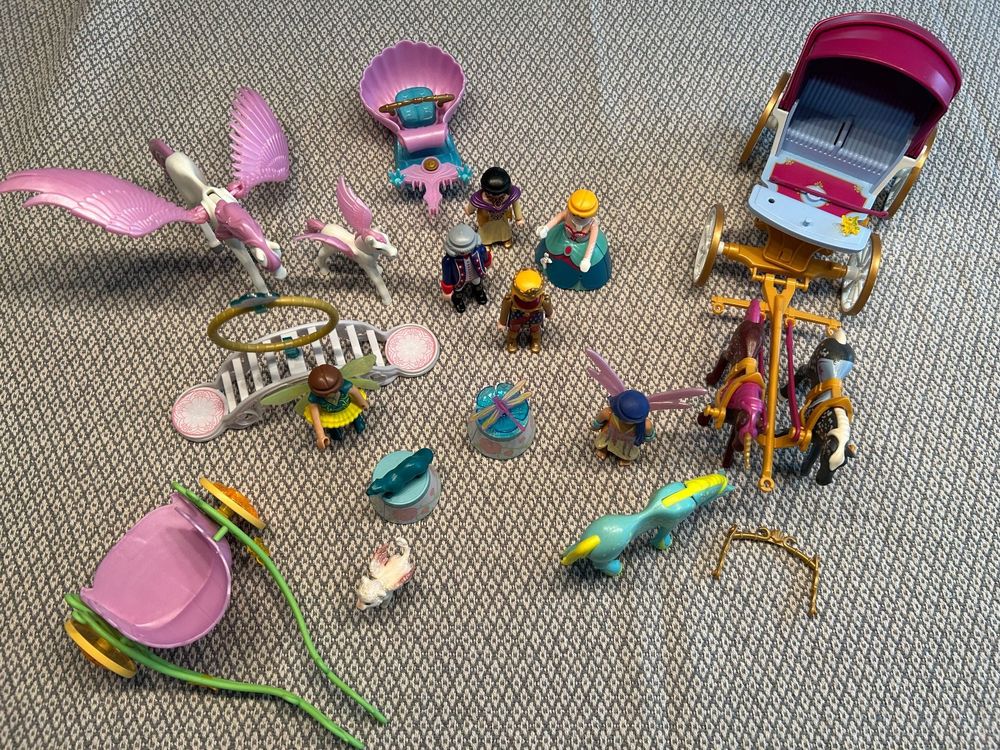 Playmobil Fairies/Feen mit Pegasus Kutsche, viel Zubehör (Gebraucht) in ...