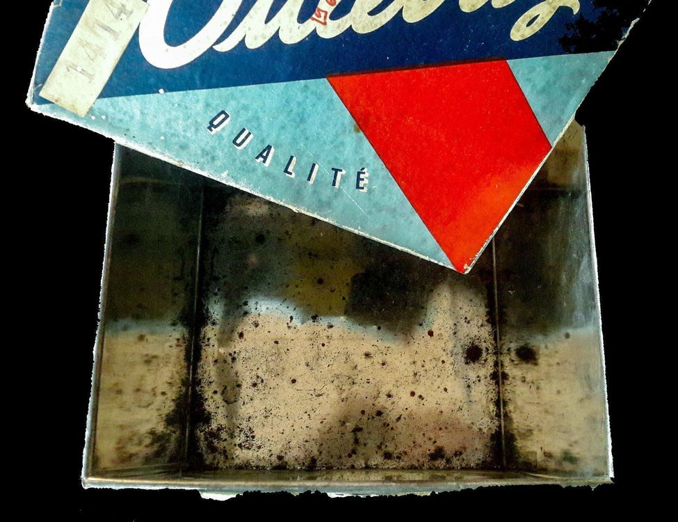 Oulevay 2 antike Blechdose Biskuitdose 2x boîtes anciennes (Gebraucht ...