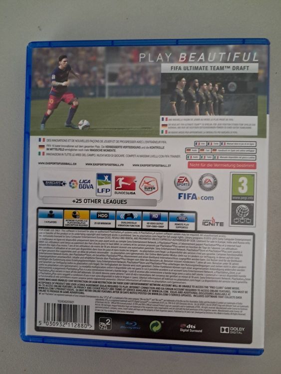 FIFA 16 PS4 - Fussballspiel für deine Playstation 4! (Gebraucht) in Wallisellen für CHF 1 – mit ...