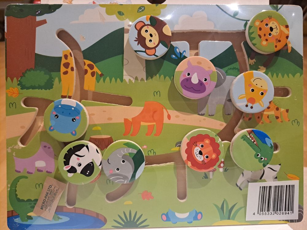 Holz Labyrinth-Spiel, Motorikspiel, ab 2 Jahren (Neu und ...