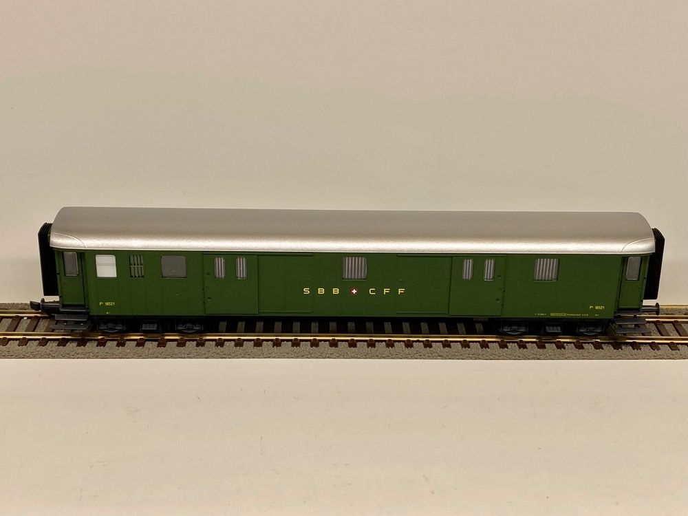 Roco/AKU 44880D (H0 GS) SBB F4 18521 Gepäckwagen Epoche III (Gebraucht ...
