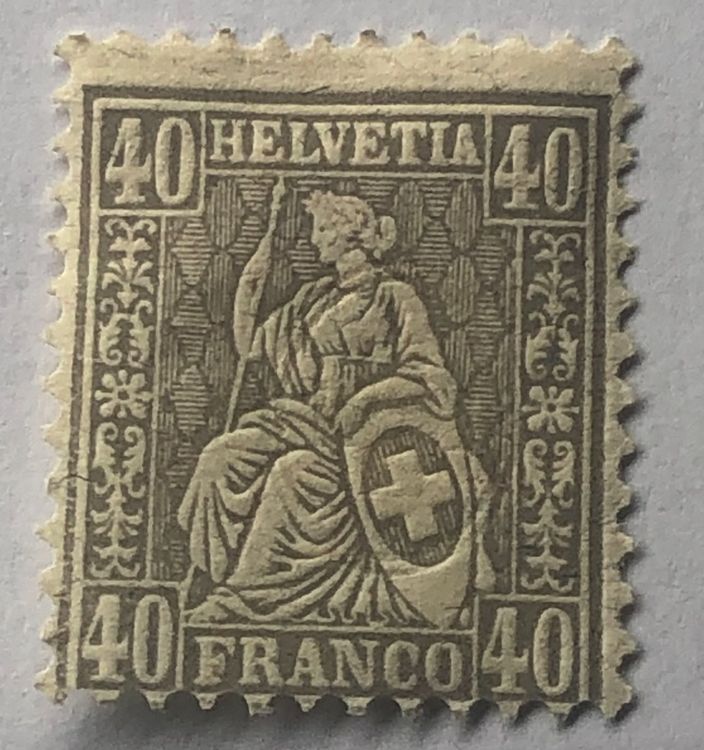 Sitzende Helvetia ungetempelt (Gebraucht) in Aarau für CHF 1 – mit Lieferung auf Ricardo kaufen