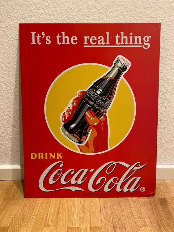Blechschild Drink Coca Cola - It's the real thing (Gebraucht) in ...