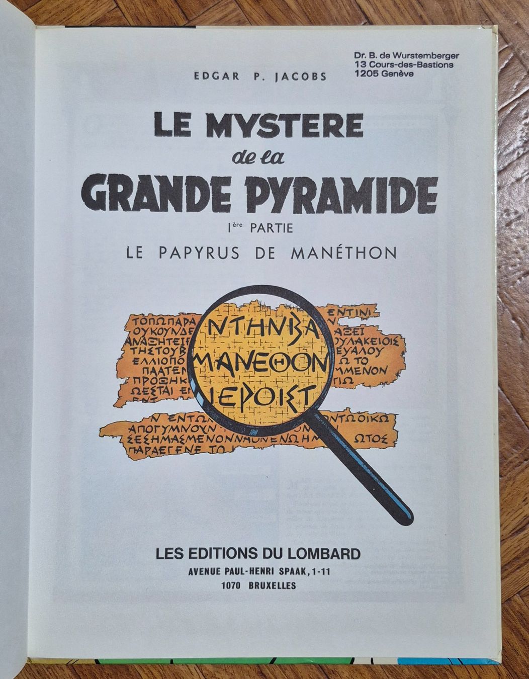 Blake et Mortimer - Le Mystère de la Grande Pyramide T1 (D'occasion) à ...