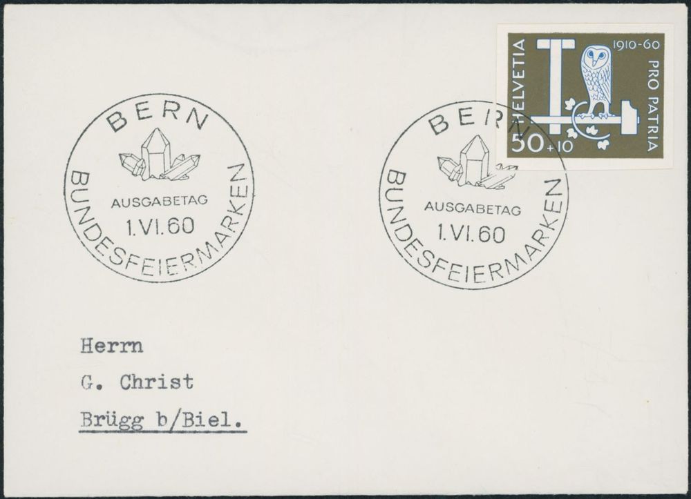 1960 Pro Patria - Blockausschnitt - FDC (Gebraucht) in Schindellegi für CHF 75 – mit Lieferung ...