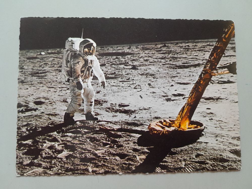 AK Aviatik Astronaut Menschen auf dem Mond Edwin Aldrin 1969 (Gebraucht) in Gurtnellen für CHF 2 ...