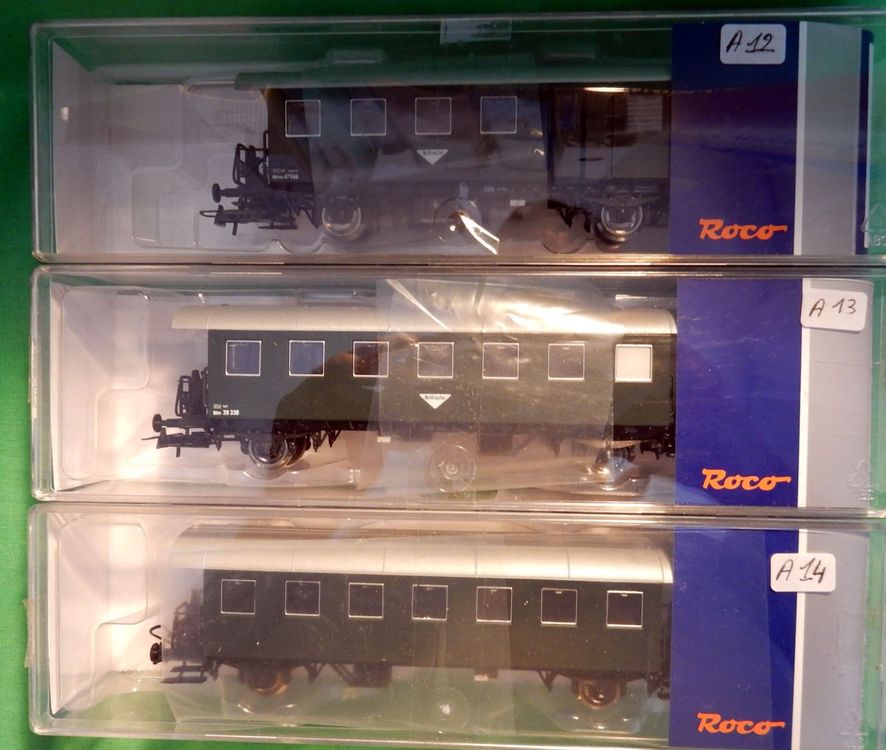 HO - 100 % neuf - ROCO - OBB set de 3 wagons à Terasses OVP (Neu und originalverpackt) in ...