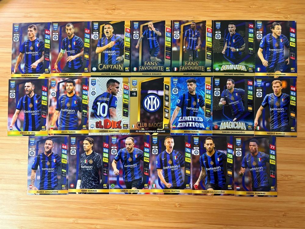Inter x20 Cards Set Panini FIFA 365 Adrenalyn XL 2025 (Neu (gemäss ...