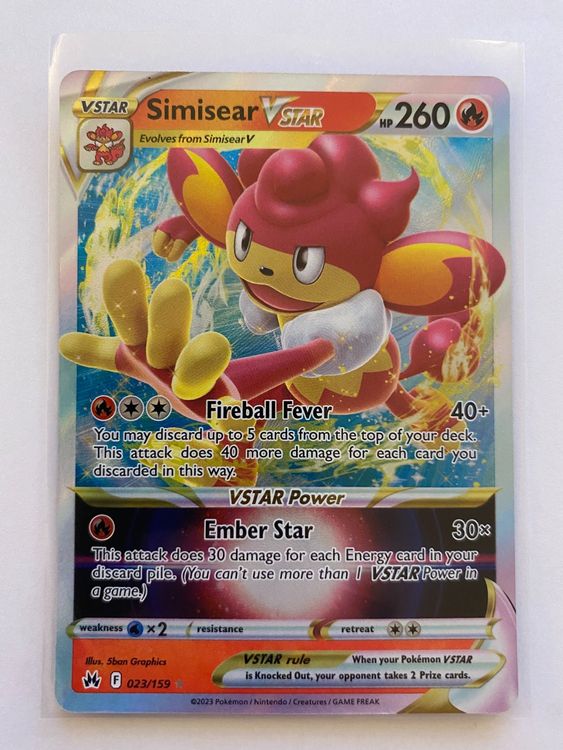 Pokemon Simisear VStar 023/159 Crown Zenith EN | Kaufen auf Ricardo