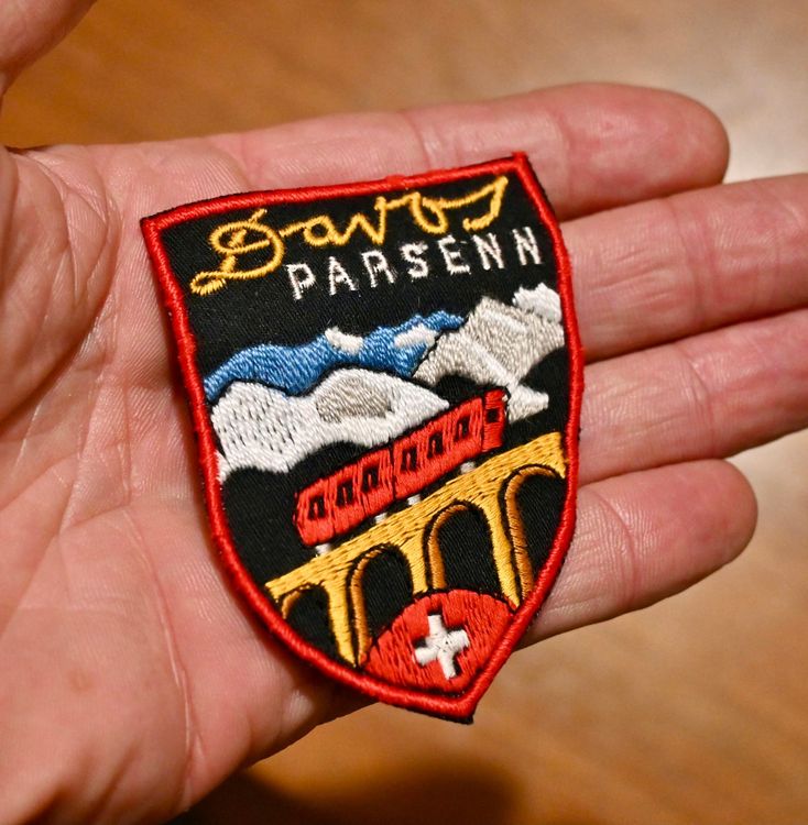 VINTAGE Badge DAVOS PARSENN bahn nos ST. GALLER STICKEREI | Kaufen auf ...