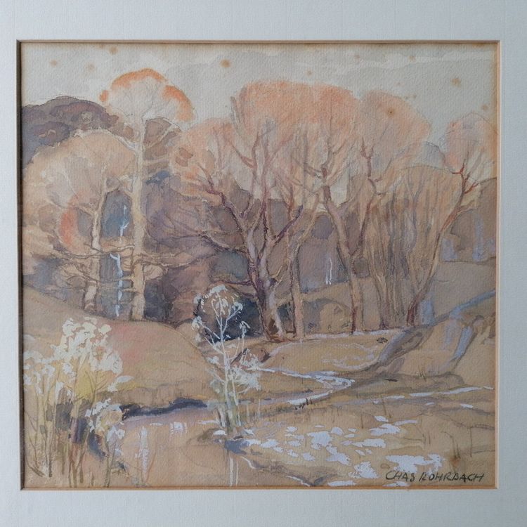 Original Gemälde CHARLES ROHRBACH, Aquarell, ca. 1930 (Gebraucht) in ...