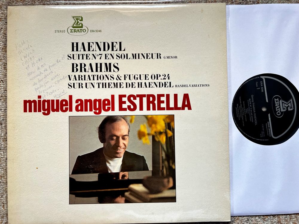 Haendel Brahms – Suite N° 7 - M.A. Estrella Piano Erato LP🛀 (Gebraucht ...