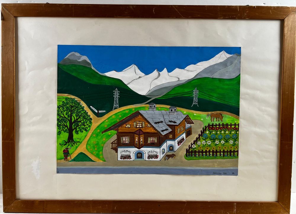 Pontresina im Engadin Graubünden Gemälde Signiert. (Gebraucht) in Neuhausen am Rheinfall für CHF ...