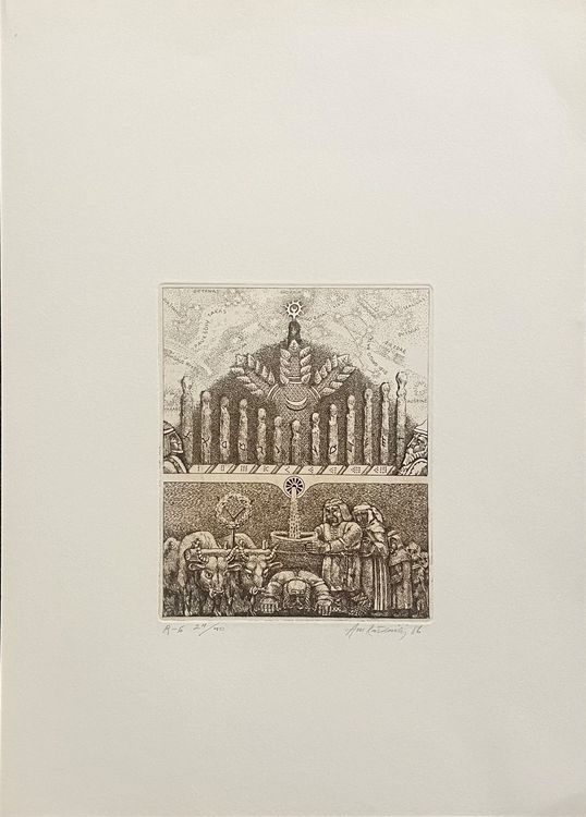 Radierung mit Sehe Interessant Motiv Unleserlich Signiert (Gebraucht) in Hochdorf für CHF 5 ...