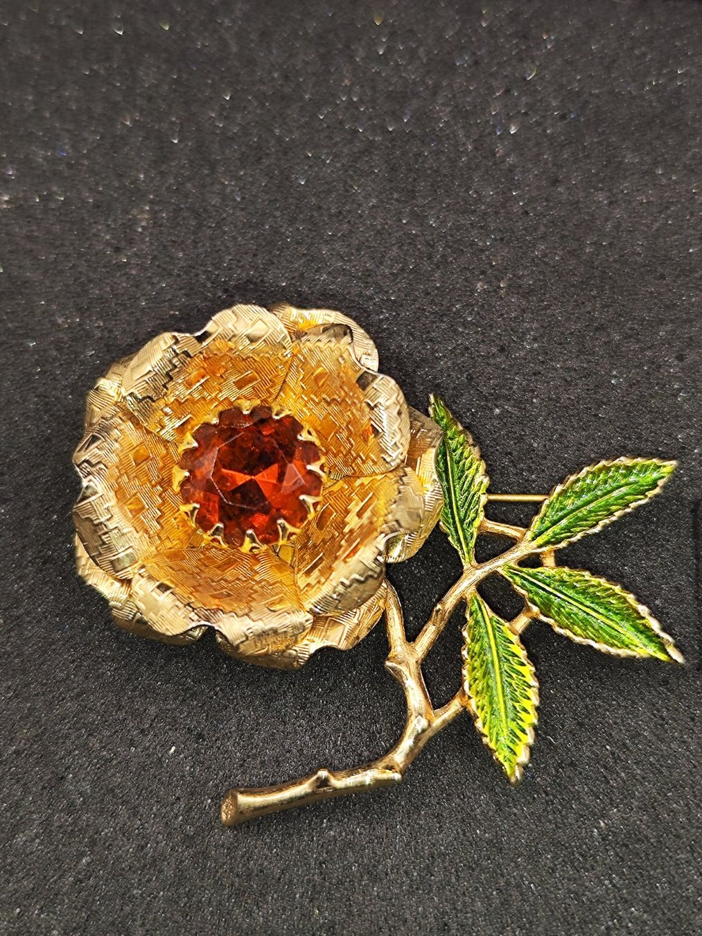 SARAHCOV Vintage Gablonzer XL Brosche Rosen Form Emaill Top (Gebraucht ...