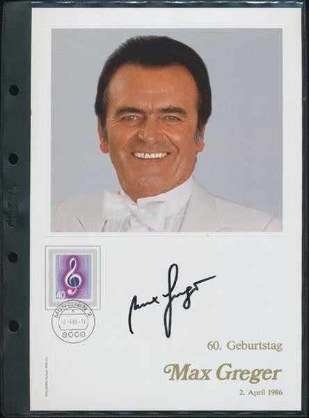 Original-Unterschrift Max Greger | Kaufen auf Ricardo