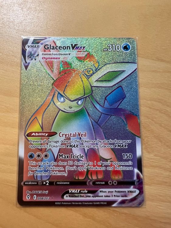 Pokémon Evolving Skies EN - Glaceon VMAX (EVS 208) (Gebraucht) in Bülach für CHF 26 – mit ...