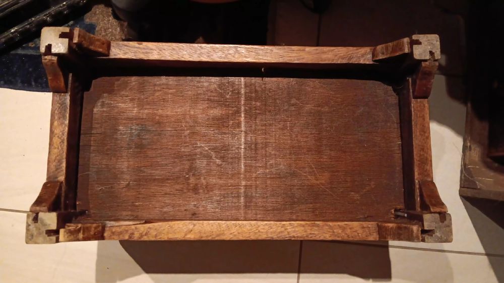 Elegante panca contenitore in legno coperchio vimini vintage (Usato) a ...