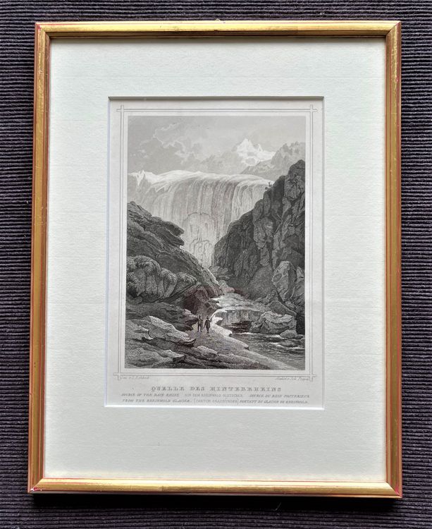 Rohbock L. Stich Quelle des Hinterrheins gerahmt,hinter Glas | Kaufen auf Ricardo
