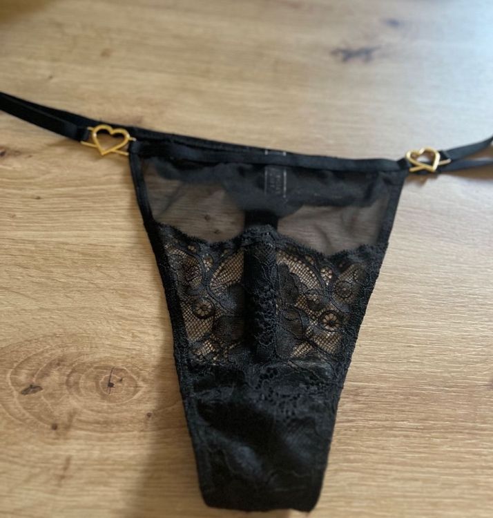 String Victoria Secret schwarz mit Herz Gr. L | Kaufen auf Ricardo