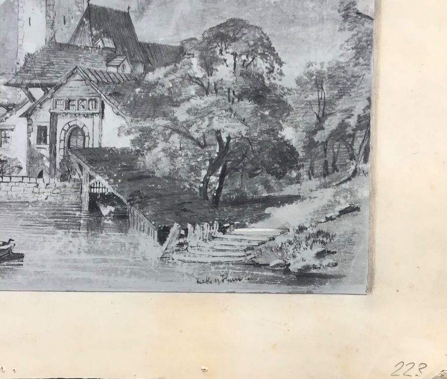 Antike Zeichnung Schloss Ansicht Unleserlich Signiert (Gebraucht) in Root für CHF 5 – mit ...