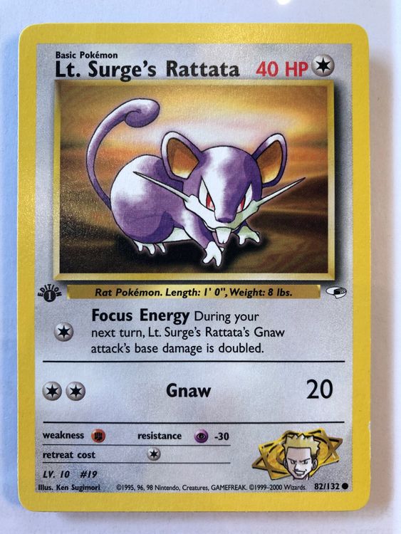Lt. Surge's Rattata 1st Gym Heroes - NM - ab 1.- (Gebraucht) in ...
