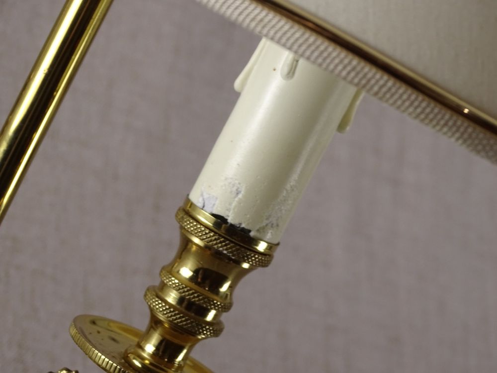 Vintage Tischlampe aus Messing – mit 2 Delfinen (Gebraucht) in ...