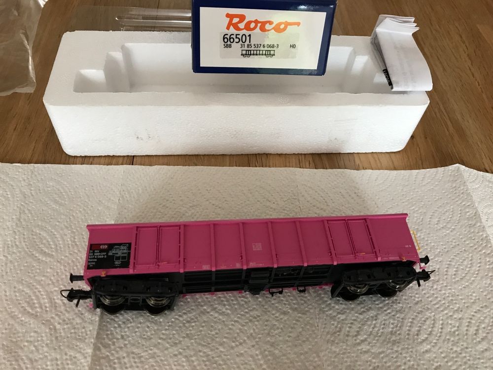 Roco 66501 SBB Eanos Hochbordwagen pink (Gebraucht) in Basel für CHF 20 ...