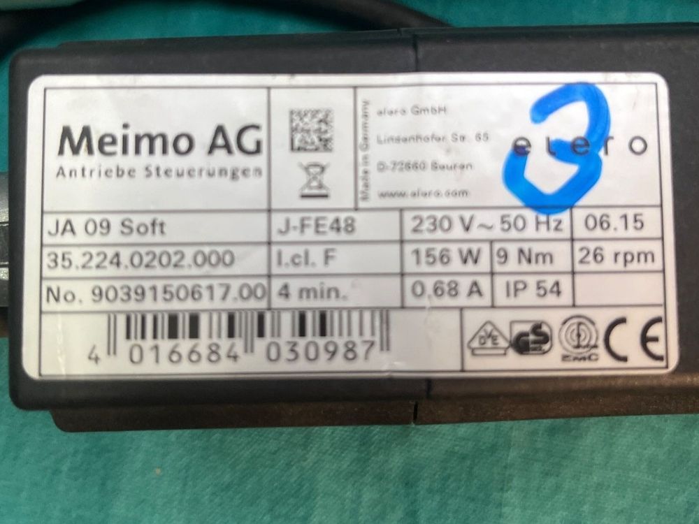 Elero / Meimo JA 09 Soft Lamellenstoren Raffstoren Motor | Kaufen auf Ricardo