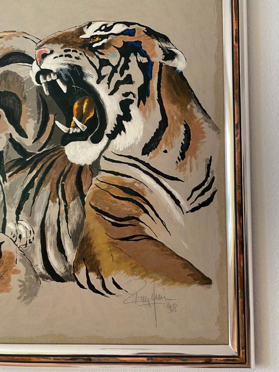Original Bild von Rolf Knie Tiger gerahmte Serigrafie (Gebraucht) in Hägendorf für CHF 2900 ...