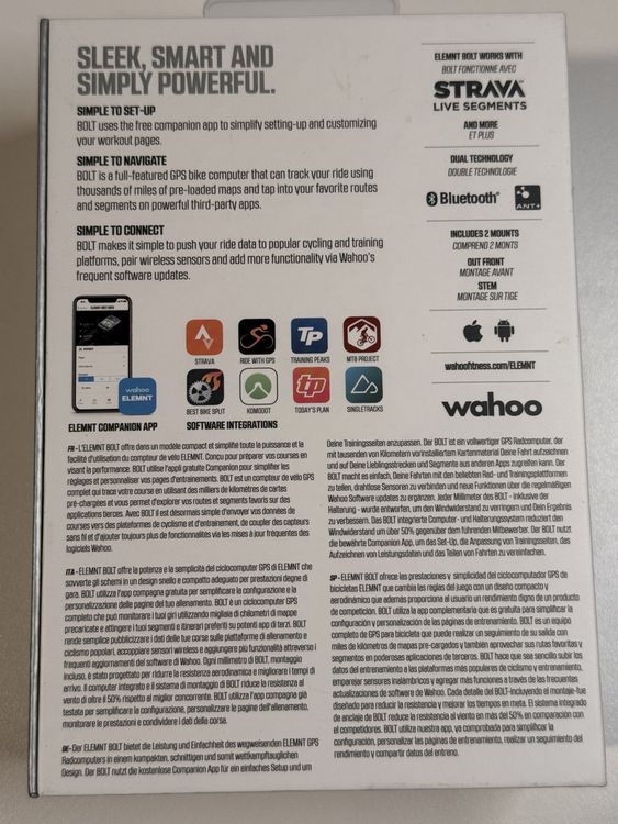 Wahoo ELEMNT Bolt GPS Bike Computer - Stealth Edition! (Gebraucht) in Oberengstringen für CHF 25 ...