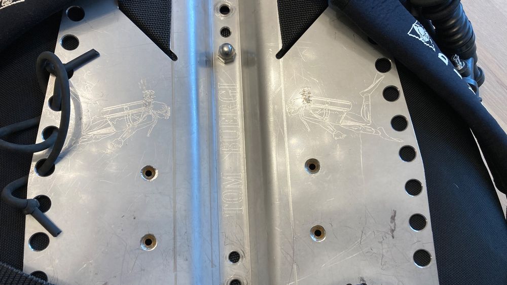 Backplate mit Harness und Wing aus 6mm VA (Gebraucht) in Hausen am ...