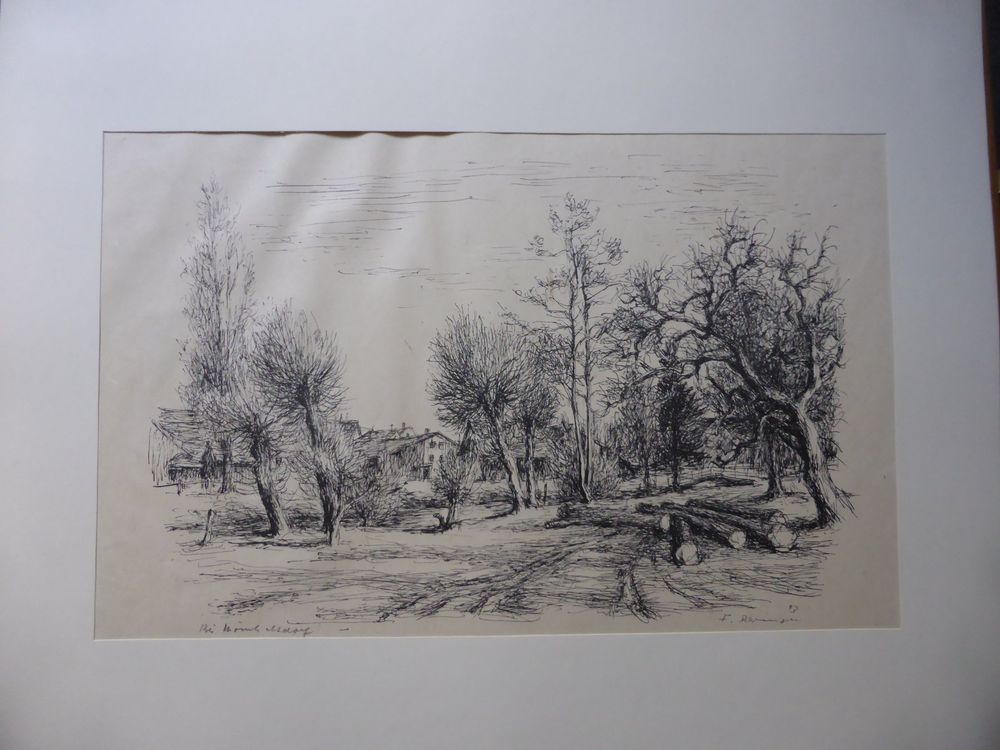 Fritz Derendinger - "Frühling bei Mönchaltdorf" Lithografie (Neu (gemäss Beschreibung)) in ...