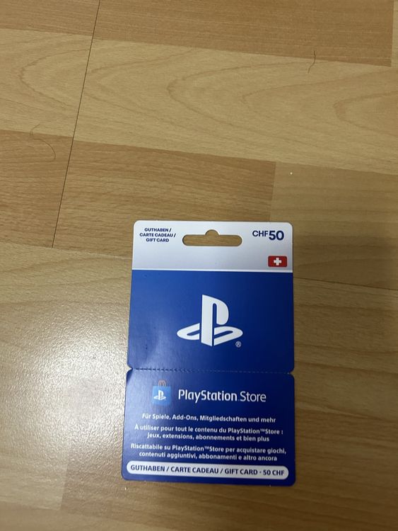 50.- PSN Karte (Neu (gemäss Beschreibung)) in Villmergen für CHF 30 – nur Abholung auf Ricardo ...