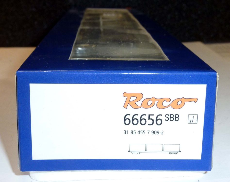 Roco 66656 Sgns SBB Containertragwagen BELL H0 DC/GS ☼ (Gebraucht) in ...